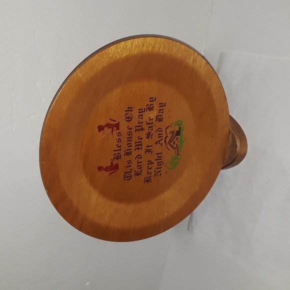 No Brand | Other | Vintage Bless This House Wood Plaque Plate W Stand ...